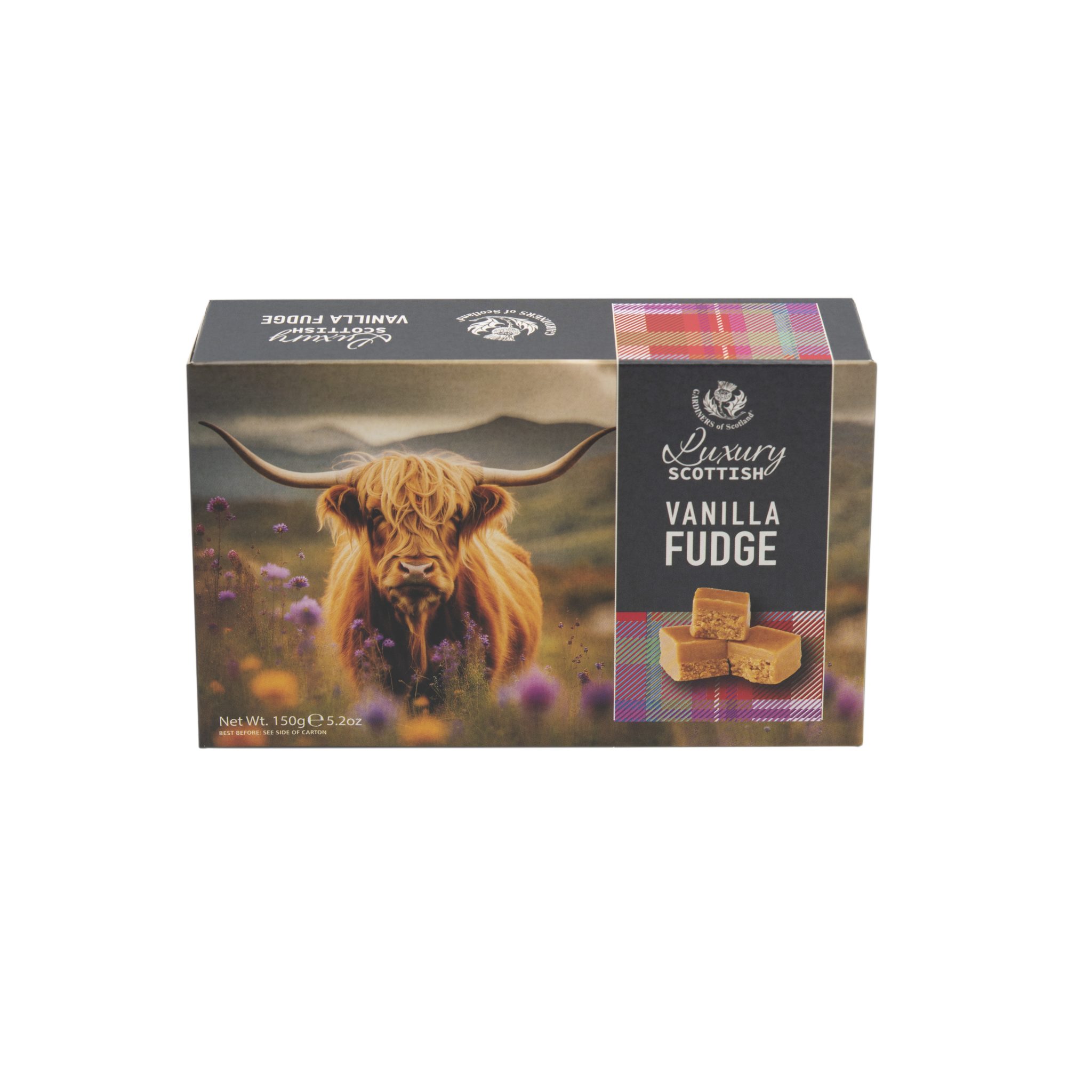 Luxury Highland Coo Scottish Vanilla Fudge Carton